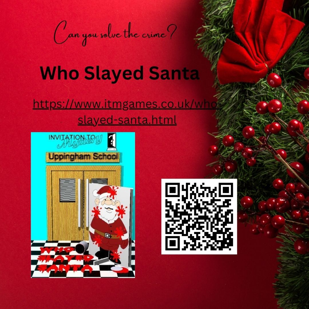 Who Slayed Santa – Role playing mystery party game - Invitation 2 Events